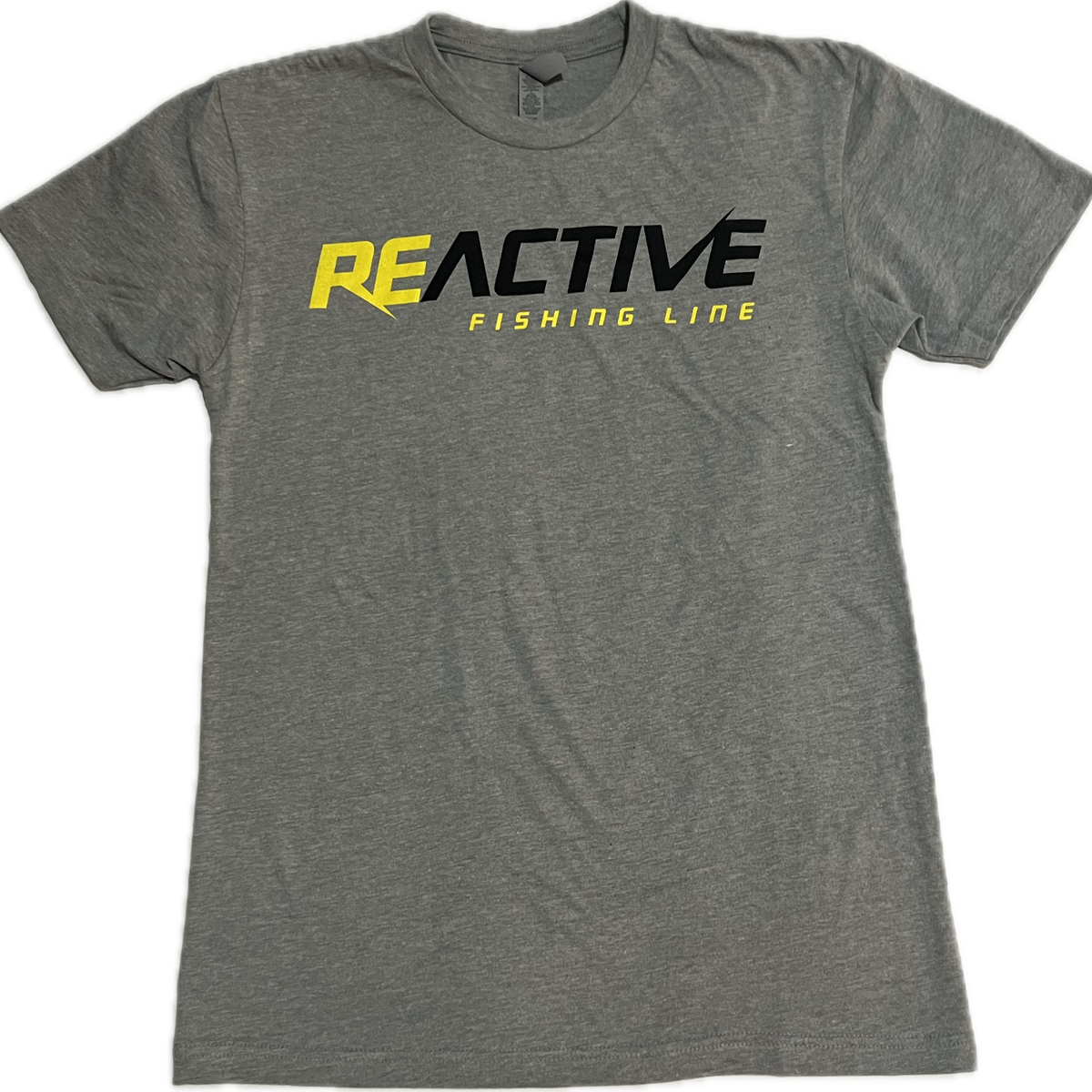 Reactive Logo Tee Grey/Yellow & Black – Anvil Rods
